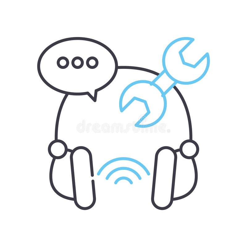 Fix Pboblem Line Icon, Outline Symbol, Vector Illustration, Concept ...