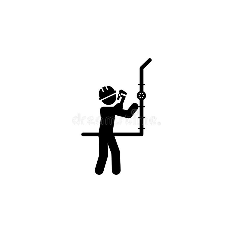 Fix, Pipe Worker Icon. Element of Construction Worker for Mobile ...