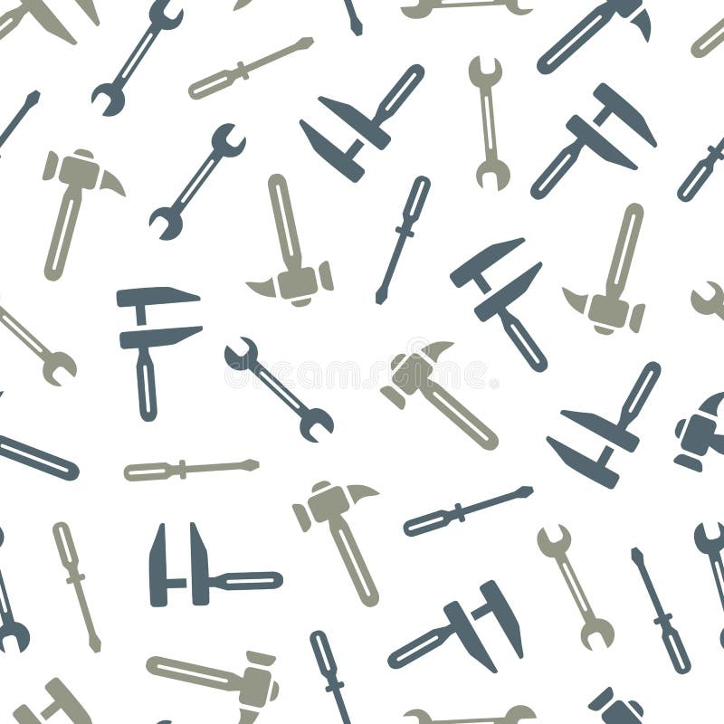 Fix and Repair Tool Set Abstract Vector Seamless Pattern Stock Vector ...