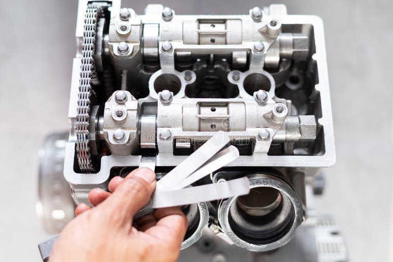 Fix valve clearance stock image. Image of camshaft, automobile - 356603769