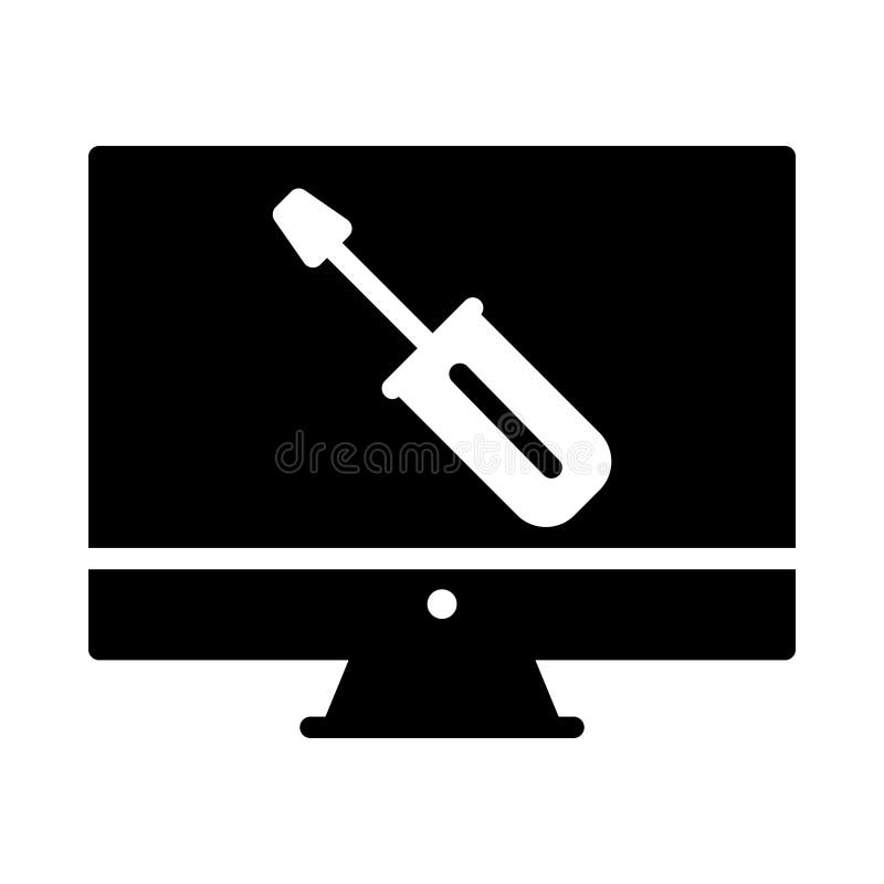 Fix glyph flat vector icon stock vector. Illustration of development ...