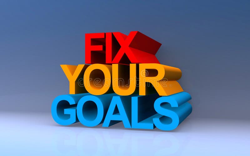 Fix your goals on blue stock illustration. Illustration of precision ...