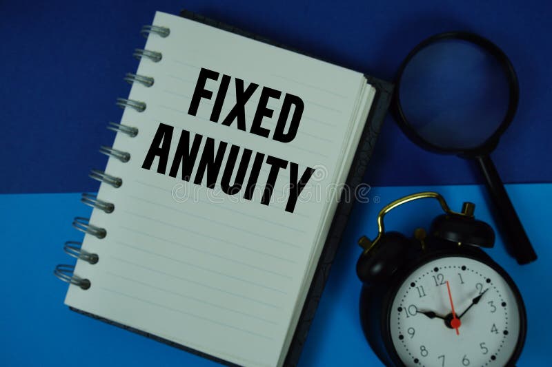 Fixed Annuity Text Written on Notebook Paper with Magnifying Glass and ...