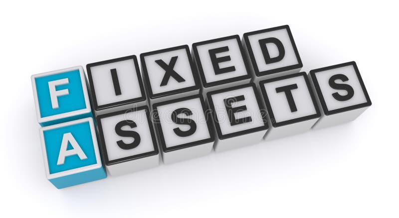Fixed Assets Word Blocks Stock Illustration Illustration Of Cost