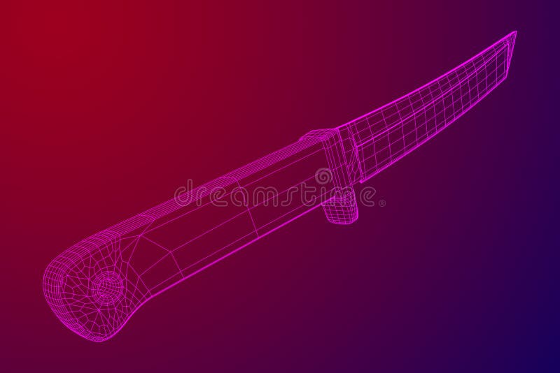Fixed Blade Tactical Knife stock vector. Illustration of guard - 143798107