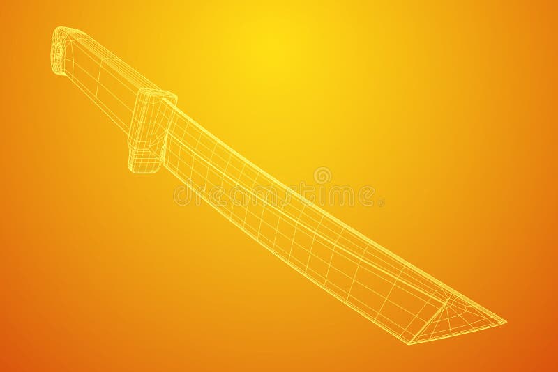 Fixed Blade Tactical Knife stock vector. Illustration of handle - 143915860