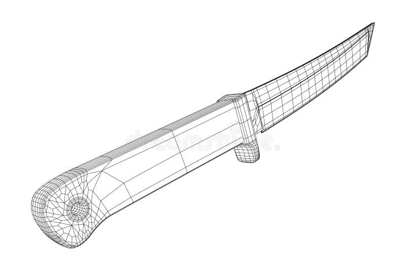 Fixed Blade Tactical Knife stock vector. Illustration of model - 144119554