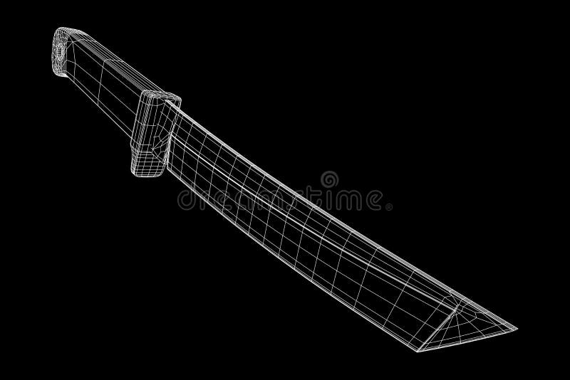 Fixed Blade Tactical Knife stock vector. Illustration of mesh - 144119620