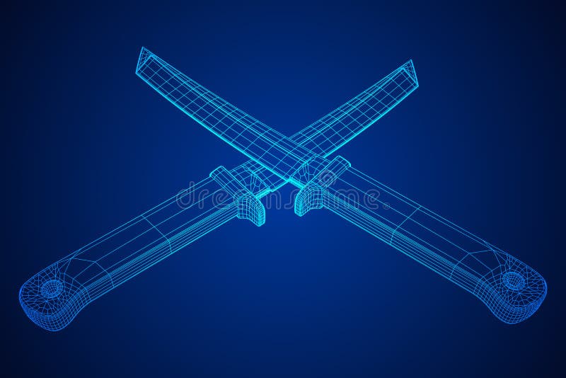 Fixed Blade Tactical Knife stock vector. Illustration of duty - 144231390