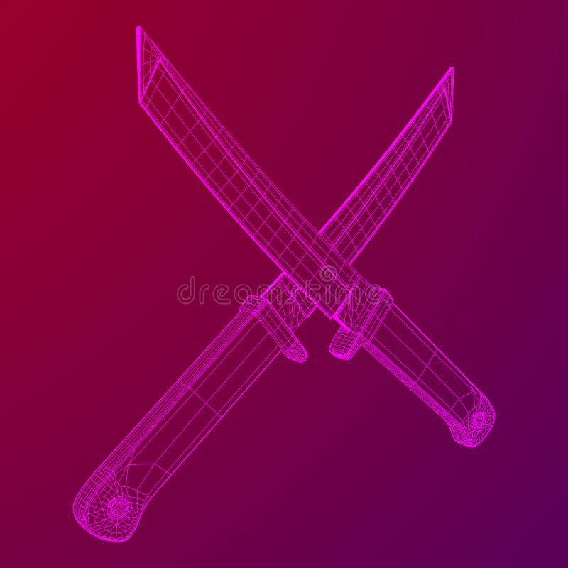 Fixed Blade Tactical Knife stock vector. Illustration of dangerous ...