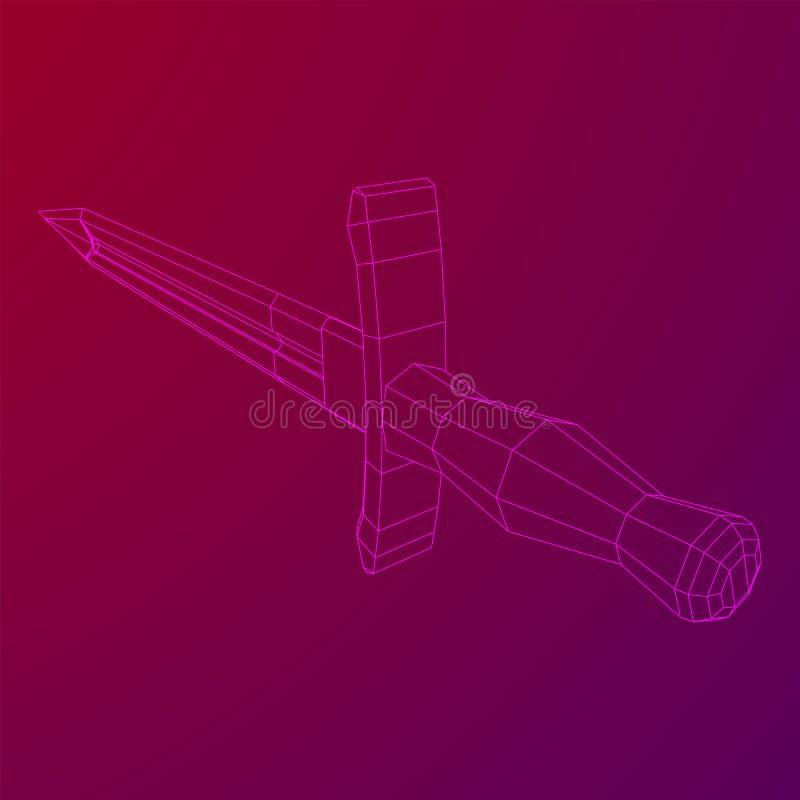 Fixed Blade Tactical Knife stock vector. Illustration of model - 158346595