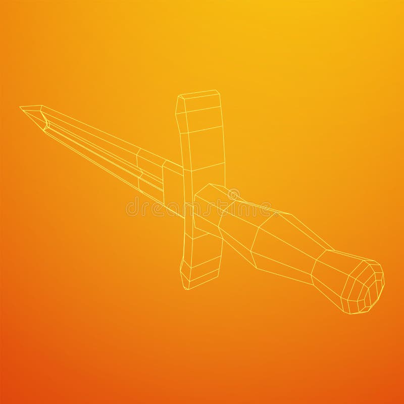 Fixed Blade Tactical Knife stock vector. Illustration of duty - 158501256