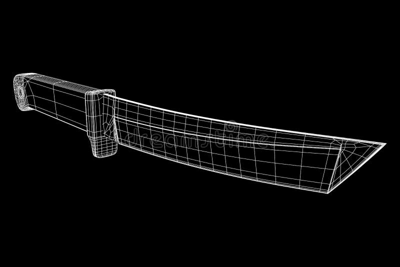 Fixed Blade Tactical Knife stock vector. Illustration of frame - 143915653