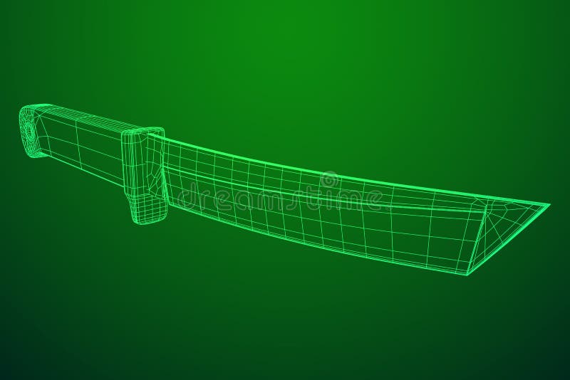 Fixed Blade Tactical Knife stock vector. Illustration of butcher ...