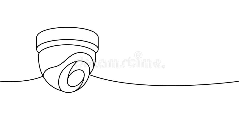 Cctv One Line Drawing Stock Illustrations – 129 Cctv One Line Drawing ...
