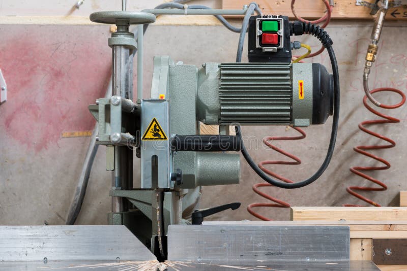 Fixed Circular Buzz Saw With Electric Motor Stock Photo - Image of rail ...