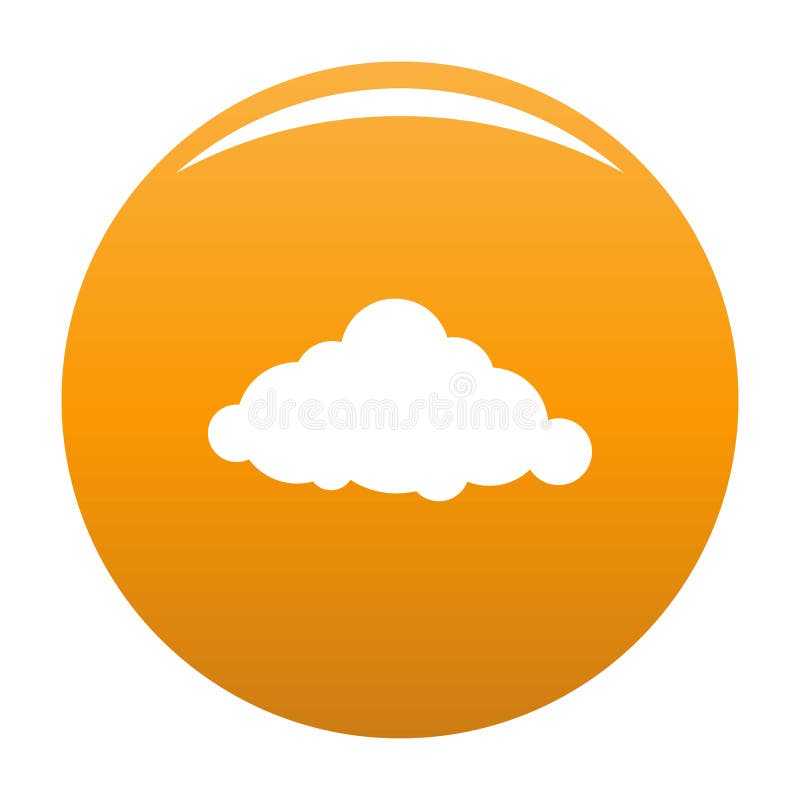 Fixed Cloud Icon Vector Orange Stock Vector - Illustration of rain ...