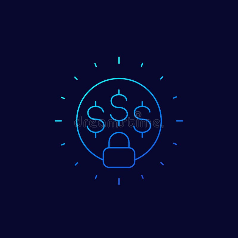 Fixed Cost Icon, Linear Design Stock Illustration - Illustration of ...