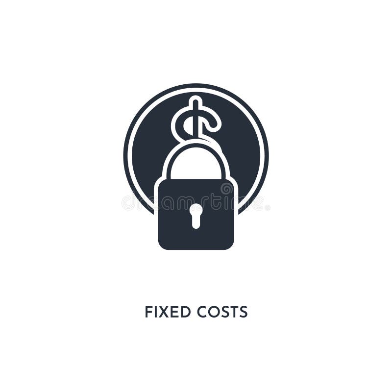 Fixed Cost icon stock vector. Illustration of symbol - 124247847