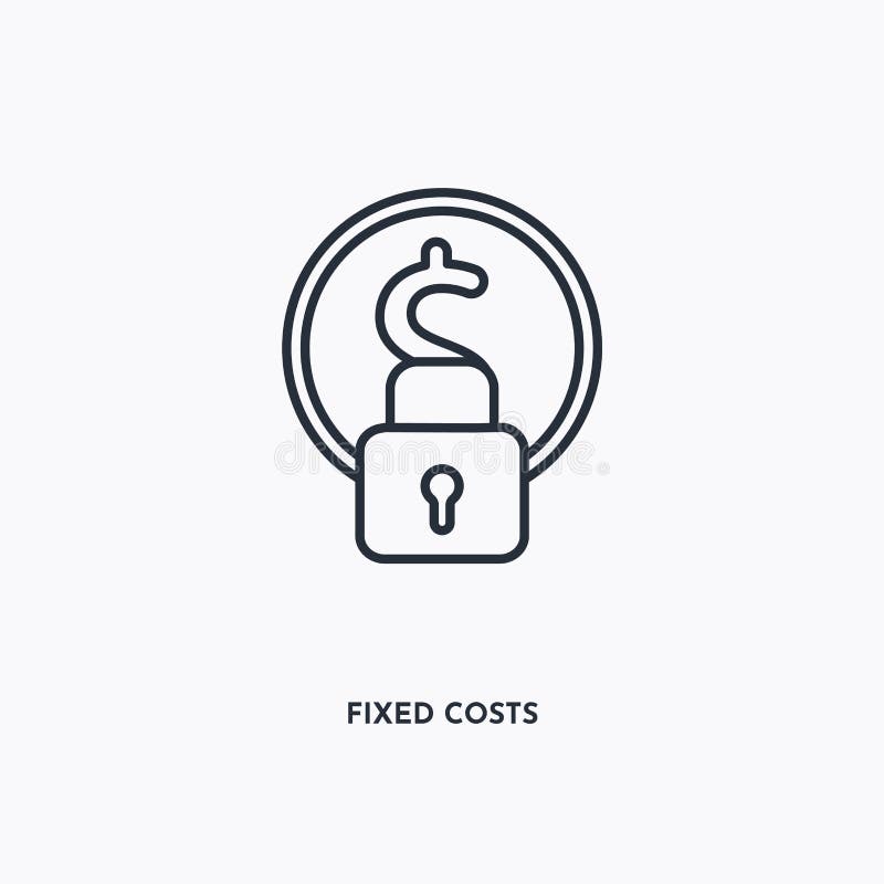 Fixed costs icon stock vector. Illustration of clipart - 156481240