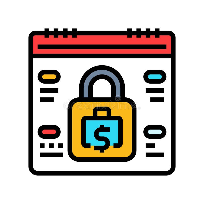 Fixed Expenses Budget Planning Color Icon Vector Illustration Stock ...