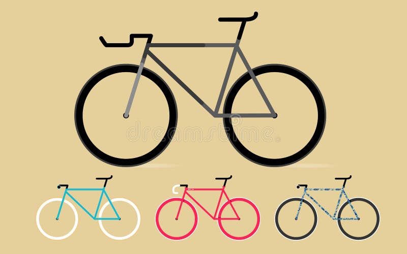 Fixed Gear bike stock illustration. Illustration of bikes - 51795893