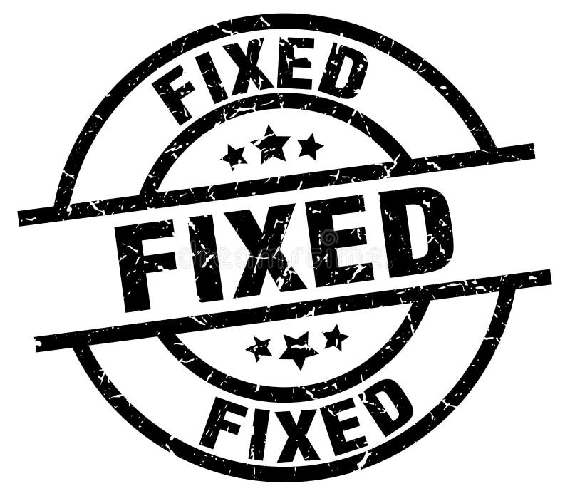 Fixed stamp stock vector. Illustration of fixed, insignia - 122118659