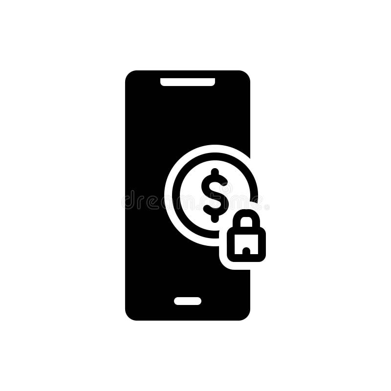 Black Solid Icon for Fixed, Certain and Phone Stock Vector ...