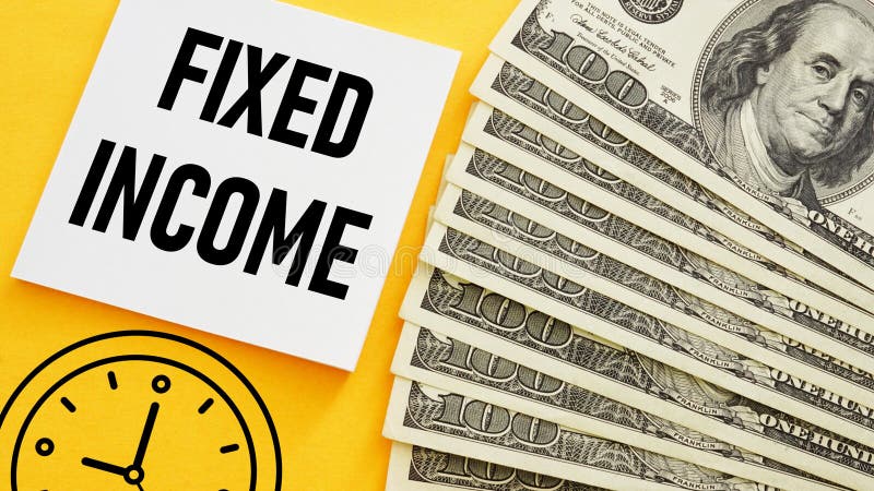 Fixed Income is Shown Using the Text Stock Photo - Image of office ...