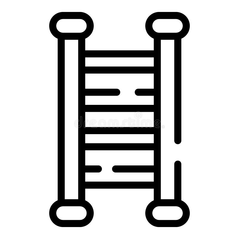 Fixed Ladder Icon, Outline Style Stock Vector - Illustration of repair ...
