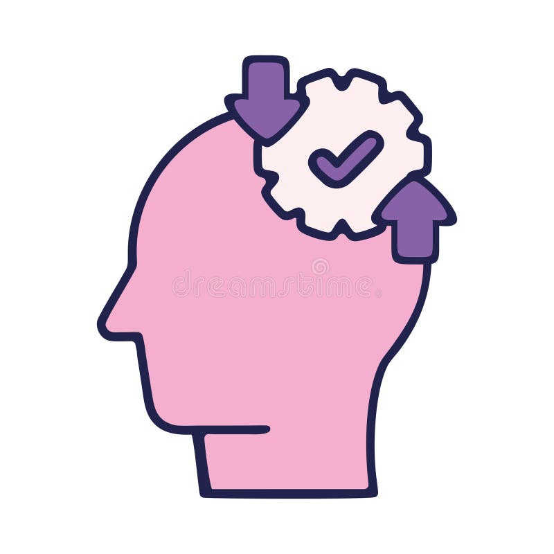 Fixed Mindset Blocked stock vector. Illustration of brain - 365609977