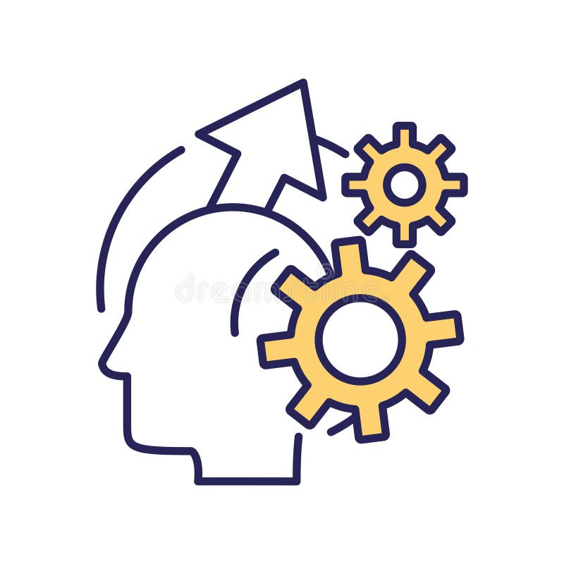 Fixed Mindset Growth stock vector. Illustration of brain - 367182474