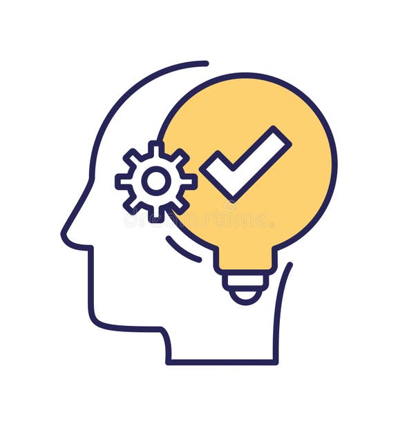 Fixed Mindset Thinking stock illustration. Illustration of vector ...