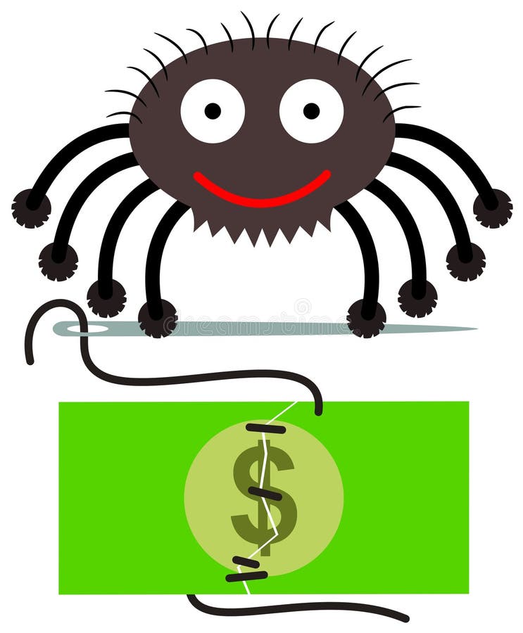 Fixed money stock illustration. Illustration of spider - 36325480