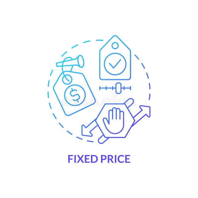 Fixed Price Blue Gradient Concept Icon Stock Vector - Illustration of ...