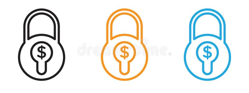 Fixed Price Icon Thin Line Illustration Set Stock Vector - Illustration ...