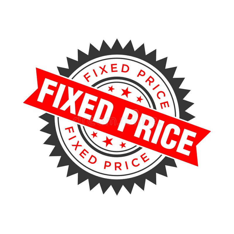 Fixed Price Letter Rubber Stamp Template Design Stock Vector ...
