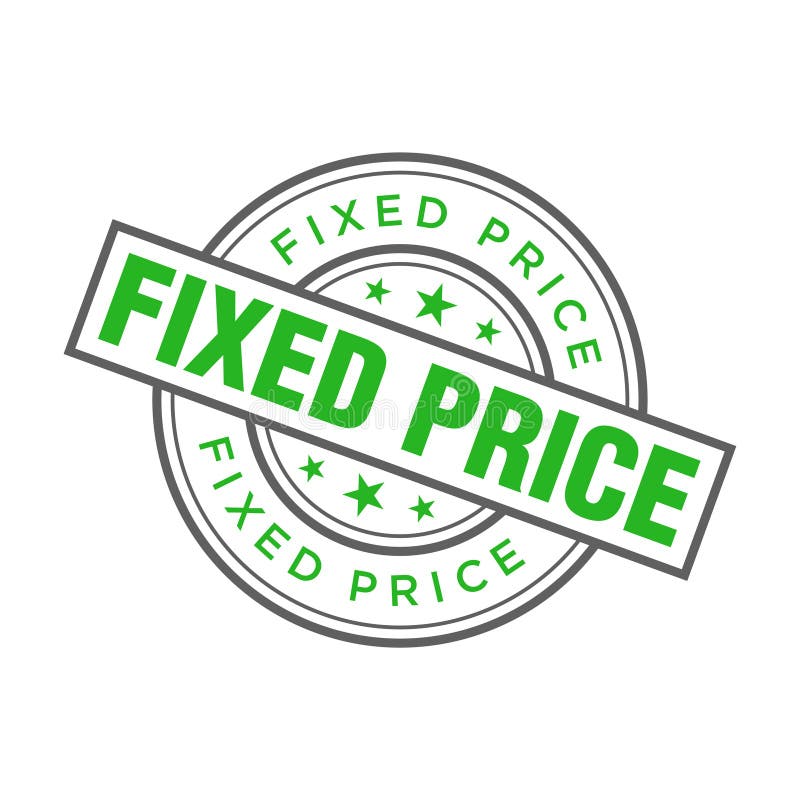 Fixed Price Letter Rubber Stamp Template Design Stock Vector ...