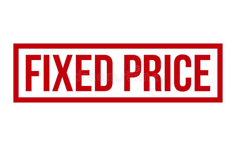 Fixed Price Rubber Stamp. Red Fixed Price Rubber Grunge Stamp Seal ...