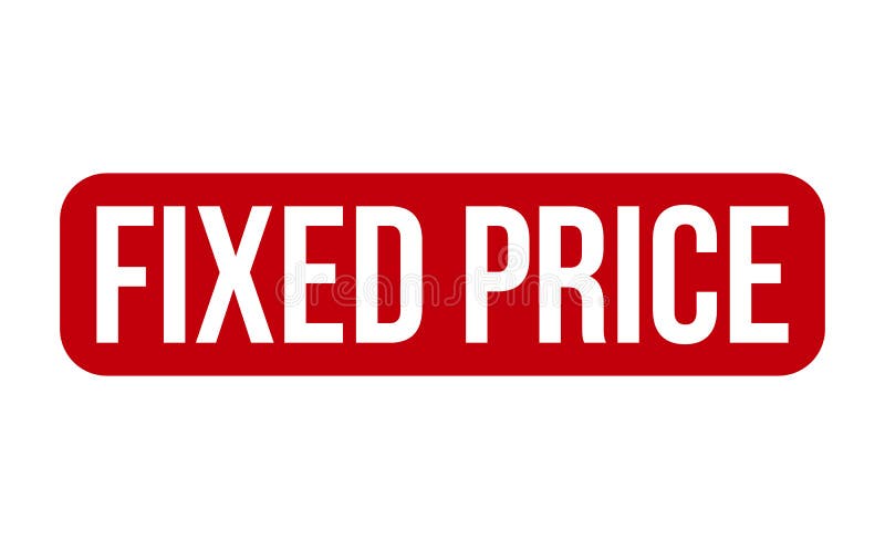 Fixed Price Rubber Stamp. Red Fixed Price Rubber Grunge Stamp Seal ...