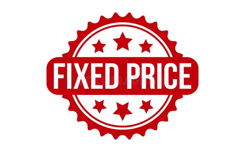 Fixed Price Rubber Stamp. Red Fixed Price Rubber Grunge Stamp Seal ...