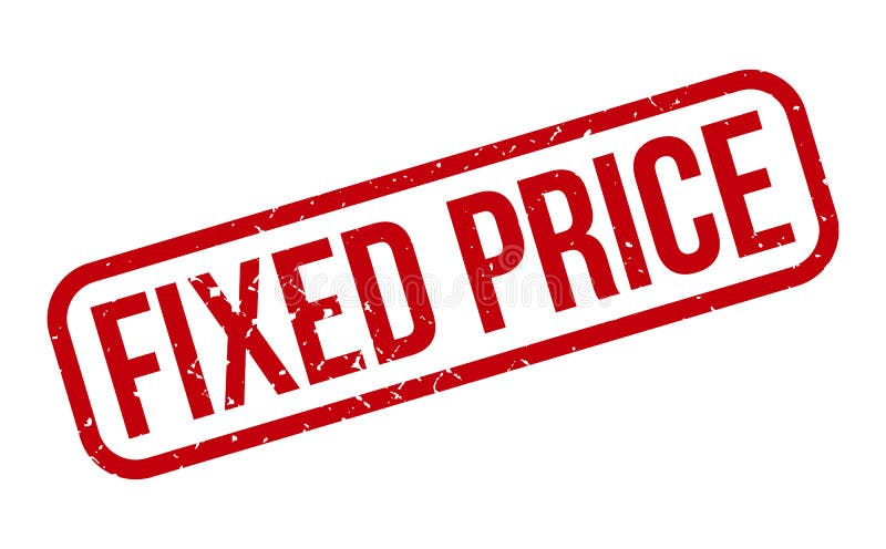 Fixed Price Rubber Stamp. Red Fixed Price Rubber Grunge Stamp Seal ...