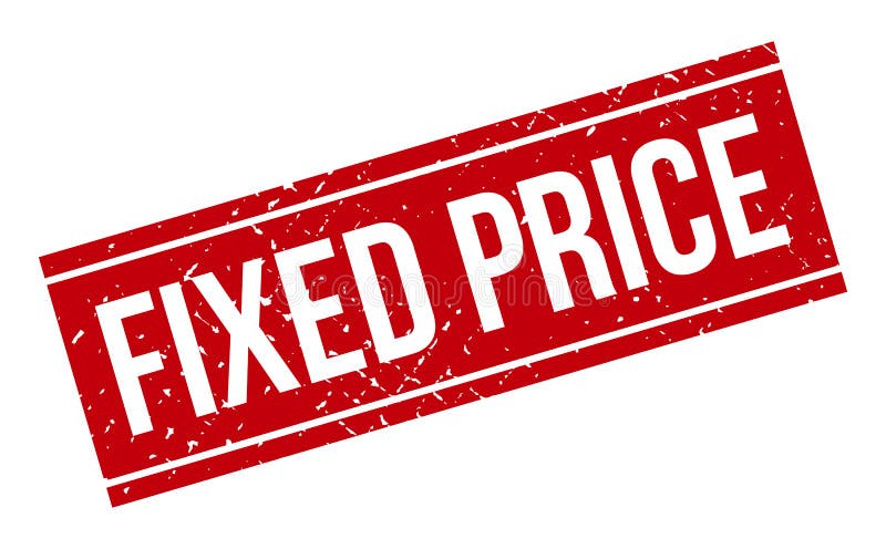 Fixed Price Rubber Stamp. Red Fixed Price Rubber Grunge Stamp Seal ...
