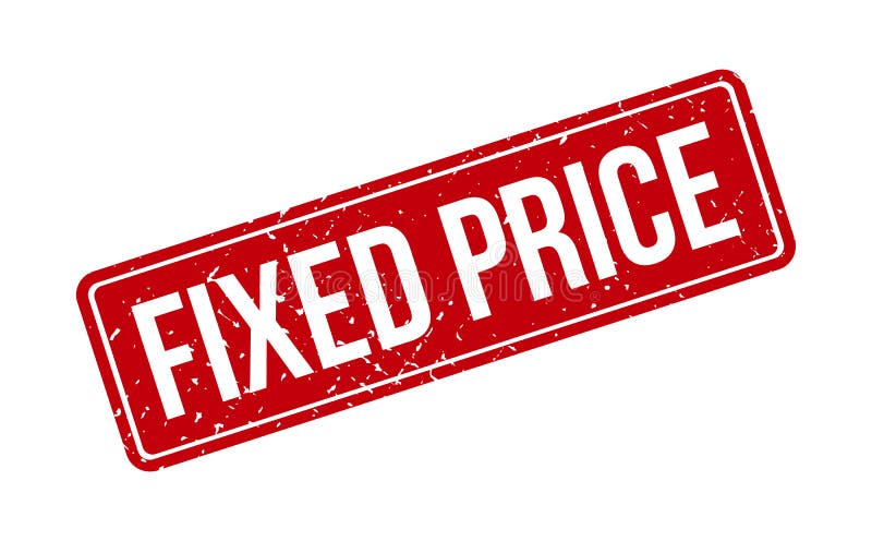 Fixed Price Rubber Stamp. Red Fixed Price Rubber Grunge Stamp Seal ...