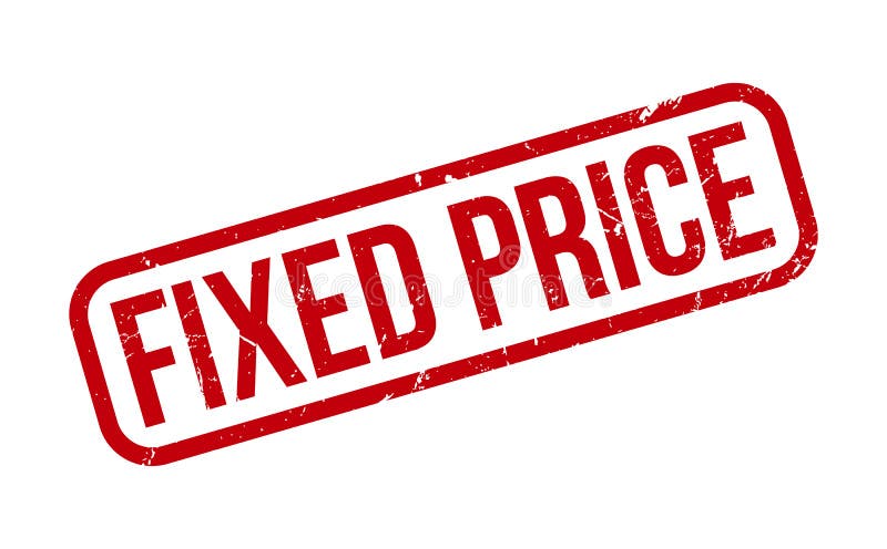 Fixed Price Rubber Stamp. Red Fixed Price Rubber Grunge Stamp Seal ...