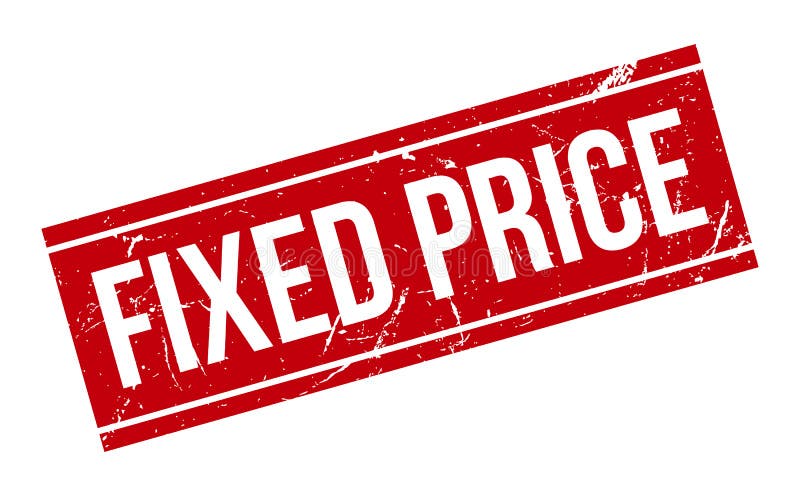 Fixed Price Rubber Stamp. Red Fixed Price Rubber Grunge Stamp Seal ...