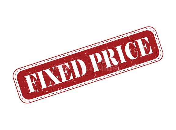 Fixed Price Rubber Stamp Seal on a Bar Stock Illustration ...