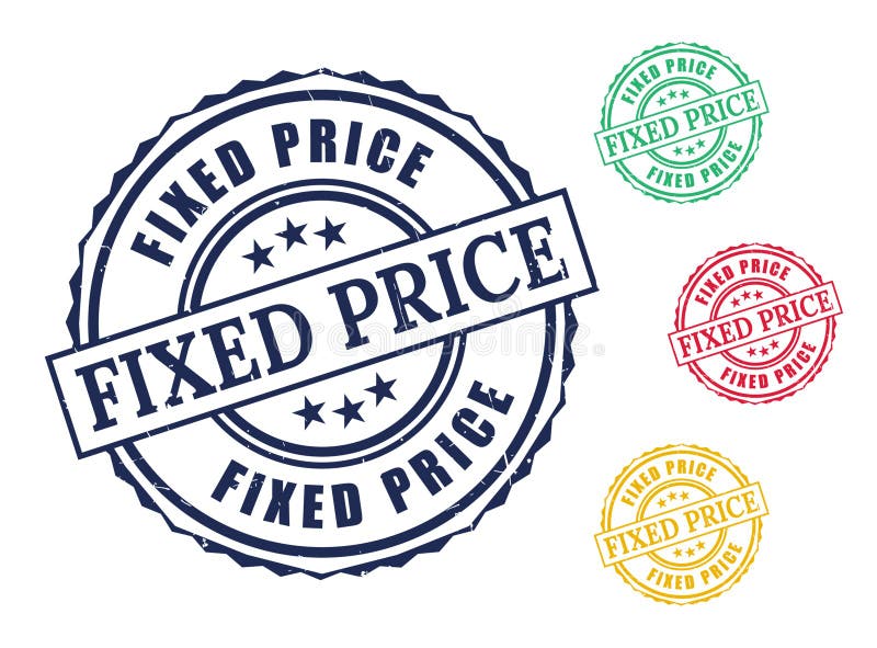 Fixed Rate Badge Pack, Grunge Rubber Set Price Approval Stamps Stock ...