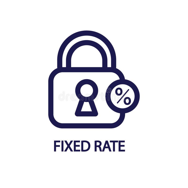 Fixed Rate Icon Vector Illustration on White Background. Stock Vector ...