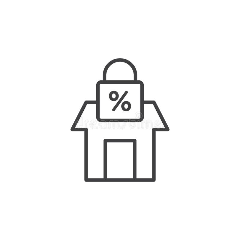 Fixed Rate Mortgage Icon Vector Set on White Background Stock Vector ...